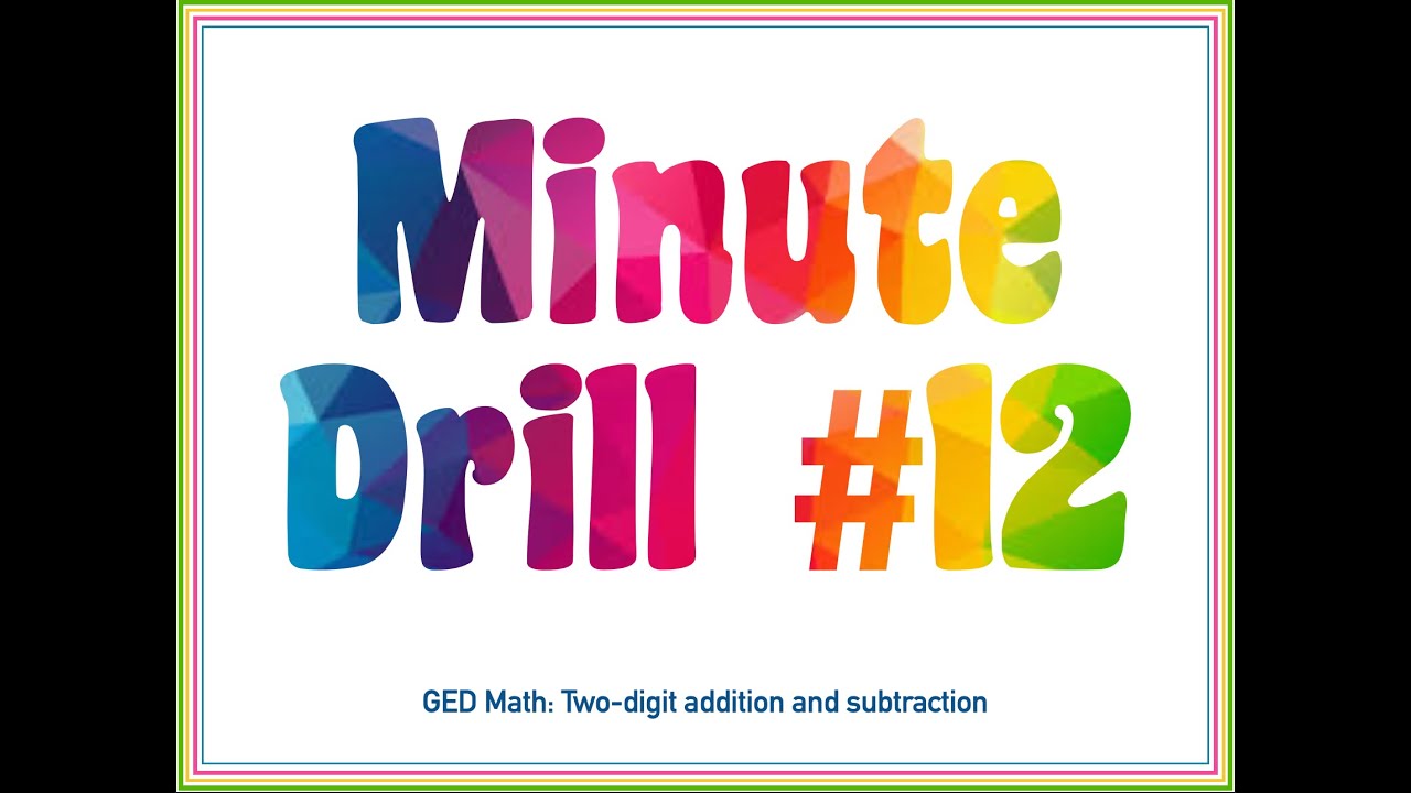 Minute Drill #12: Two-Digit Addition & Subtraction - YouTube