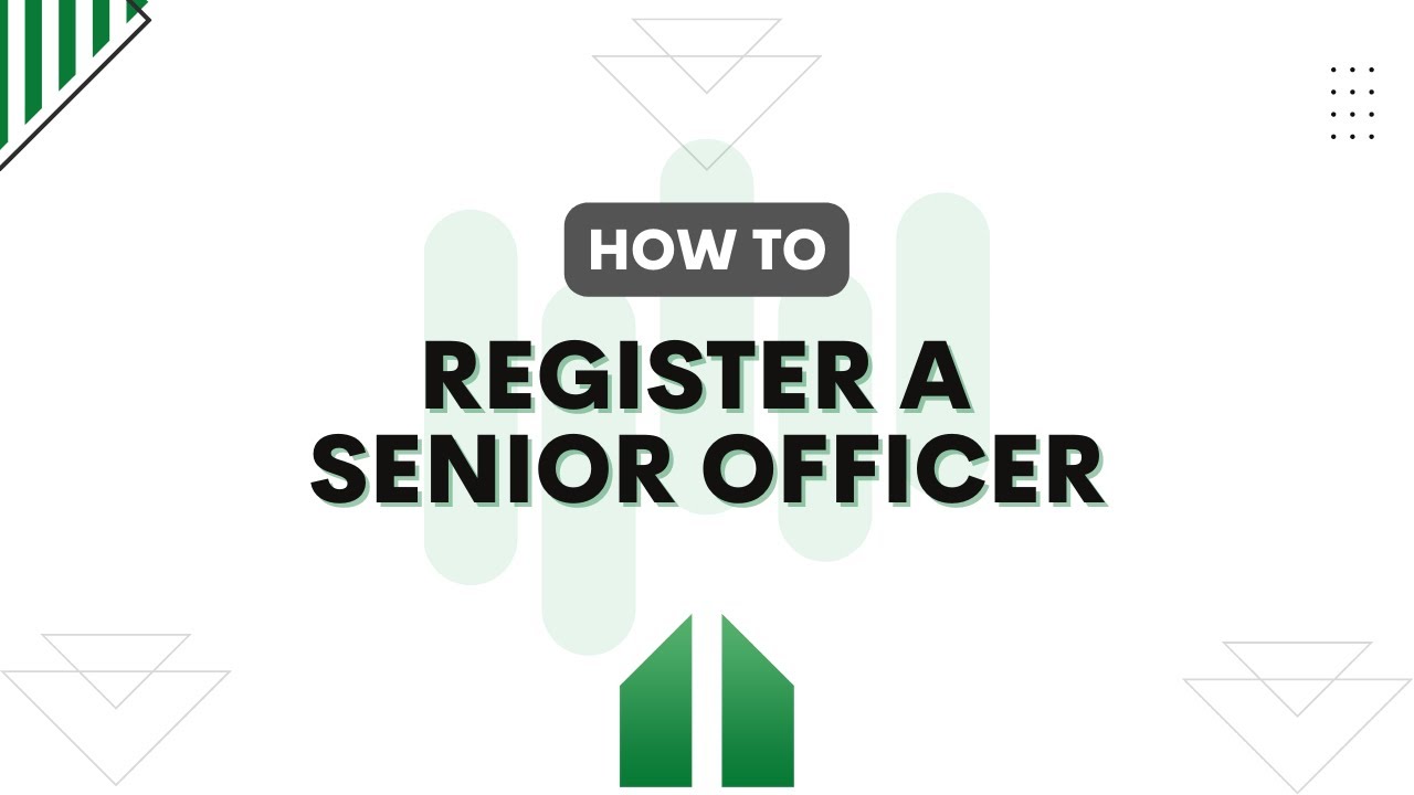 How to.. Register a Senior Officer - YouTube