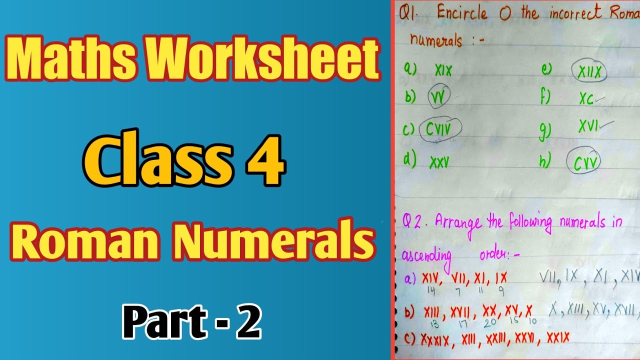 Roman Numerals For Class 4 Maths Worksheet For Class 4 YouTube roman-numerals-for-class-4-maths-worksheet-for-class-4-youtube