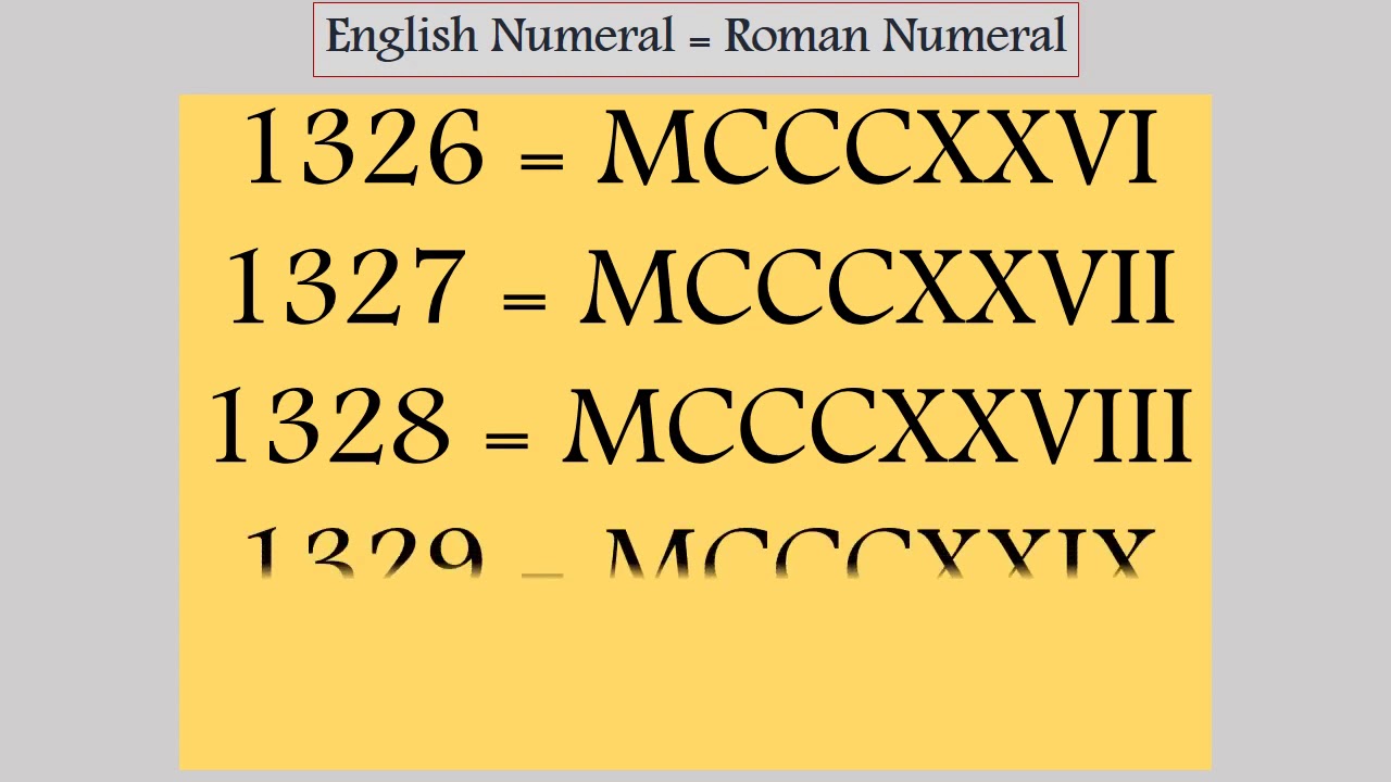 Roman Numerals From 1001 To 2000 Roman Ginti 1001 Se 2000 Tak YouTube roman-numerals-from-1001-to-2000-roman-ginti-1001-se-2000-tak-youtube