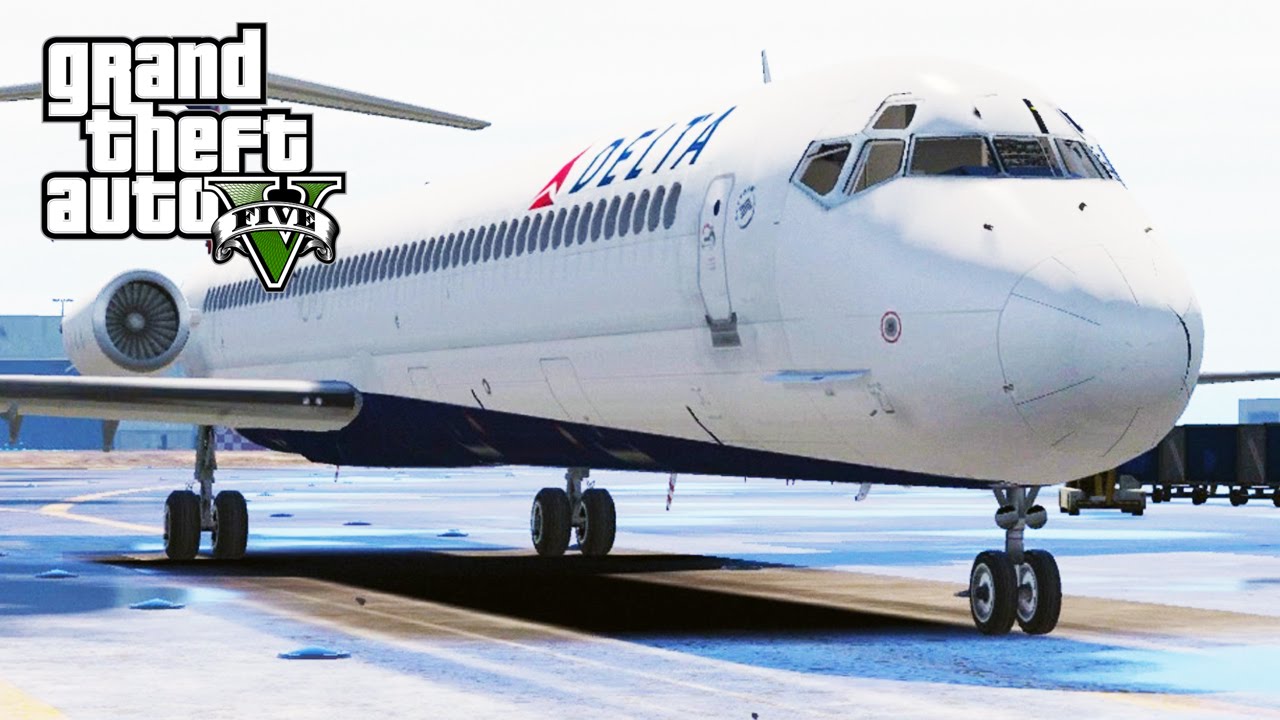 GTA 5 SP #17 - MD-83 Mod - YouTube