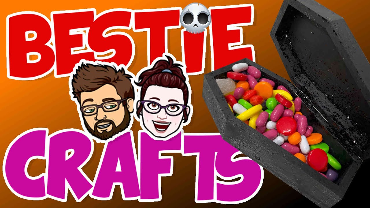 Bestie Crafts - How to make a fun Halloween Coffin Candy Box - YouTube