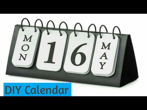 DIY Calendar For Study Table / How to make calendar with paper - YouTube