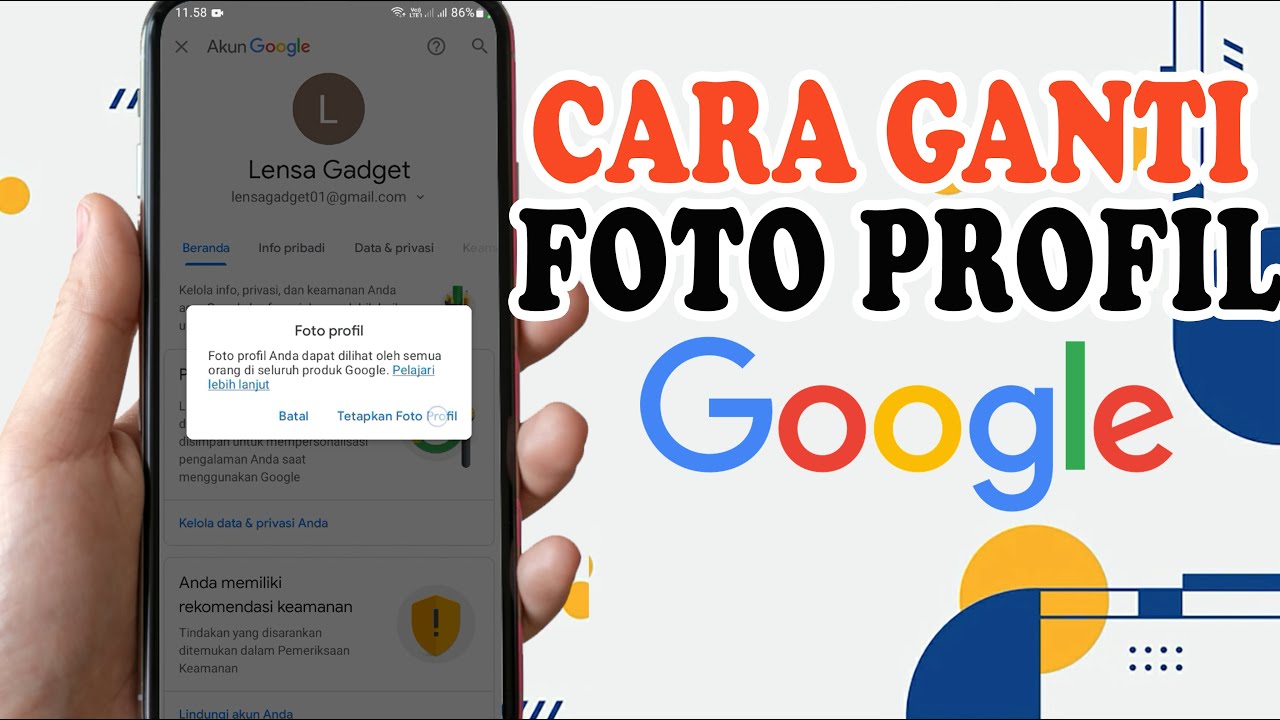 Cara Ganti Foto Profil Akun Google Ubah Foto Profil Gmail - YouTube