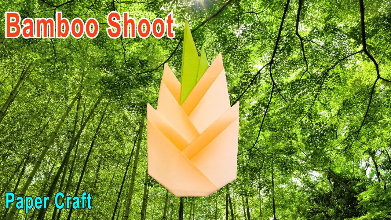 Paper Craft Origami - How to make a Bamboo Shoot ~DIY tutorial~ - YouTube