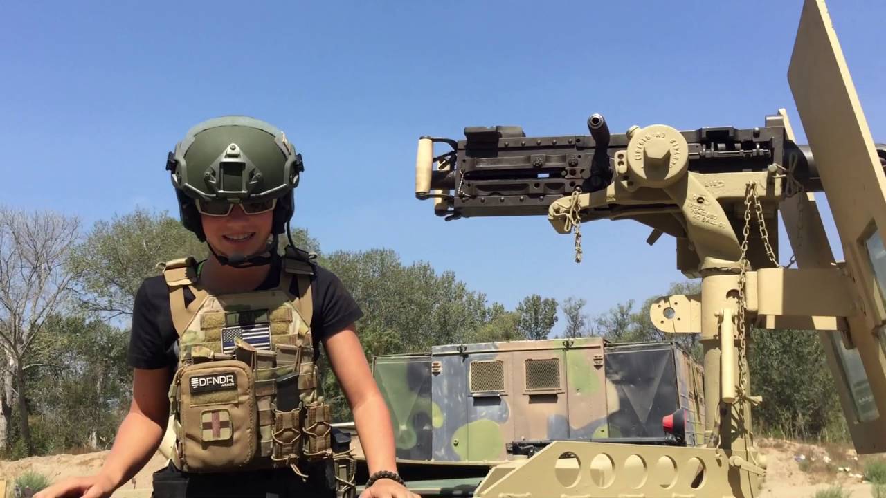 12 year old Tactical Trinity rocking the m2 - YouTube