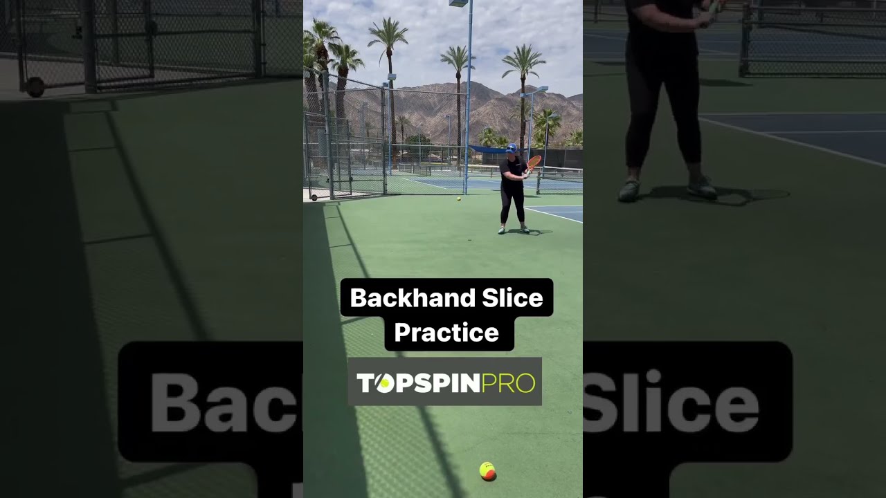 TopspinPro | Easy Backhand Slice Practice - YouTube