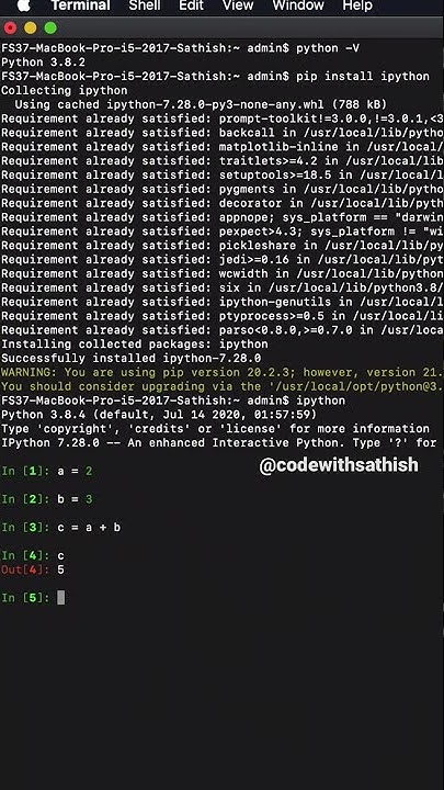 iPython Command Line Tool | Basic Operators | Interactive Python Programming Usage #shorts # ...