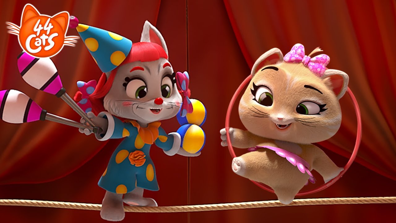 44 Cats | Pilou at the Circus: Meets a Funny Clown! 🎪 - YouTube