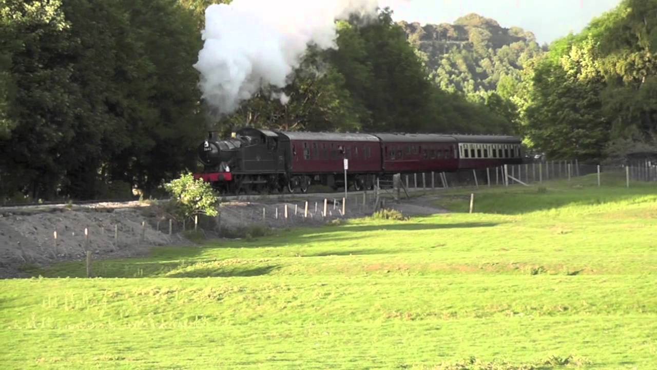 Wensleydale Railway Steam Gala 'Test Train' with GWR Tank 5643 - YouTube