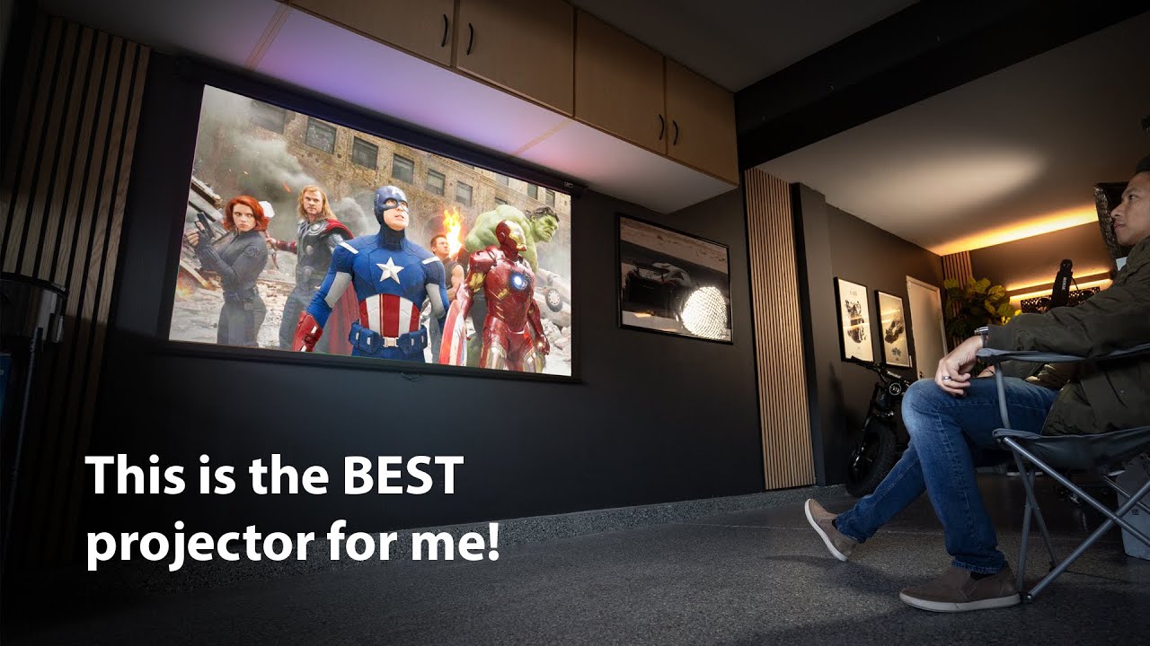 Garage Theater with a Laser Projector! - YouTube