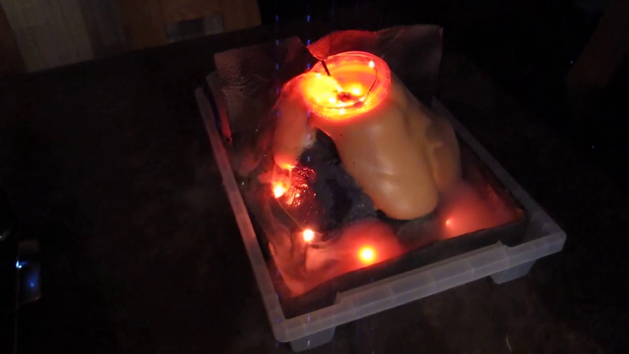 Arduino Powered Erupting Volcano - YouTube