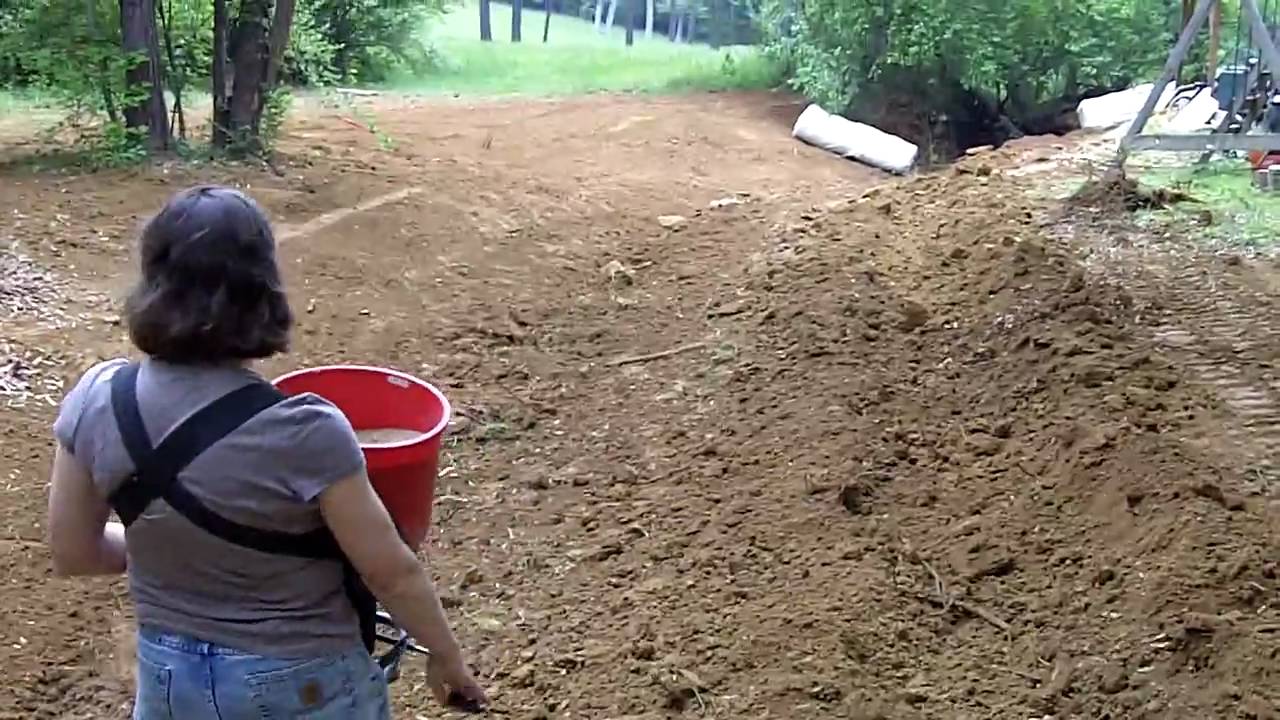 Backyard Stream Repair - Seeding Stream Banks to Stabilze So - YouTube