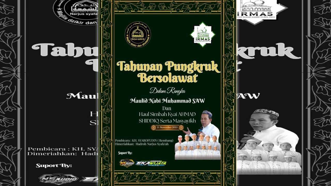 🔴TAHUNAN PUNGKRUK BERSHOLAWAT BERSAMA HADRAH NARJUS SYAFA'AH || HAUL ...