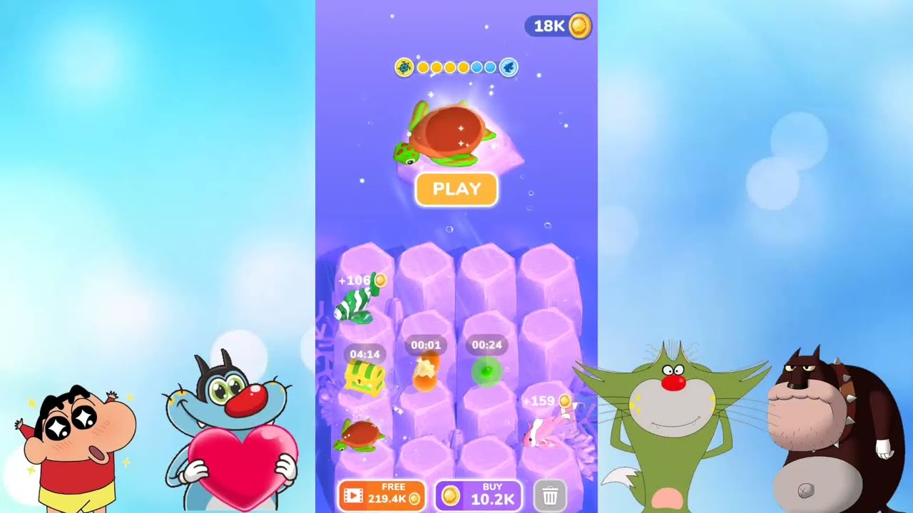 Oggy Evolving a Egg to God Level T-Rex in Evolution Merge - Eat And ...