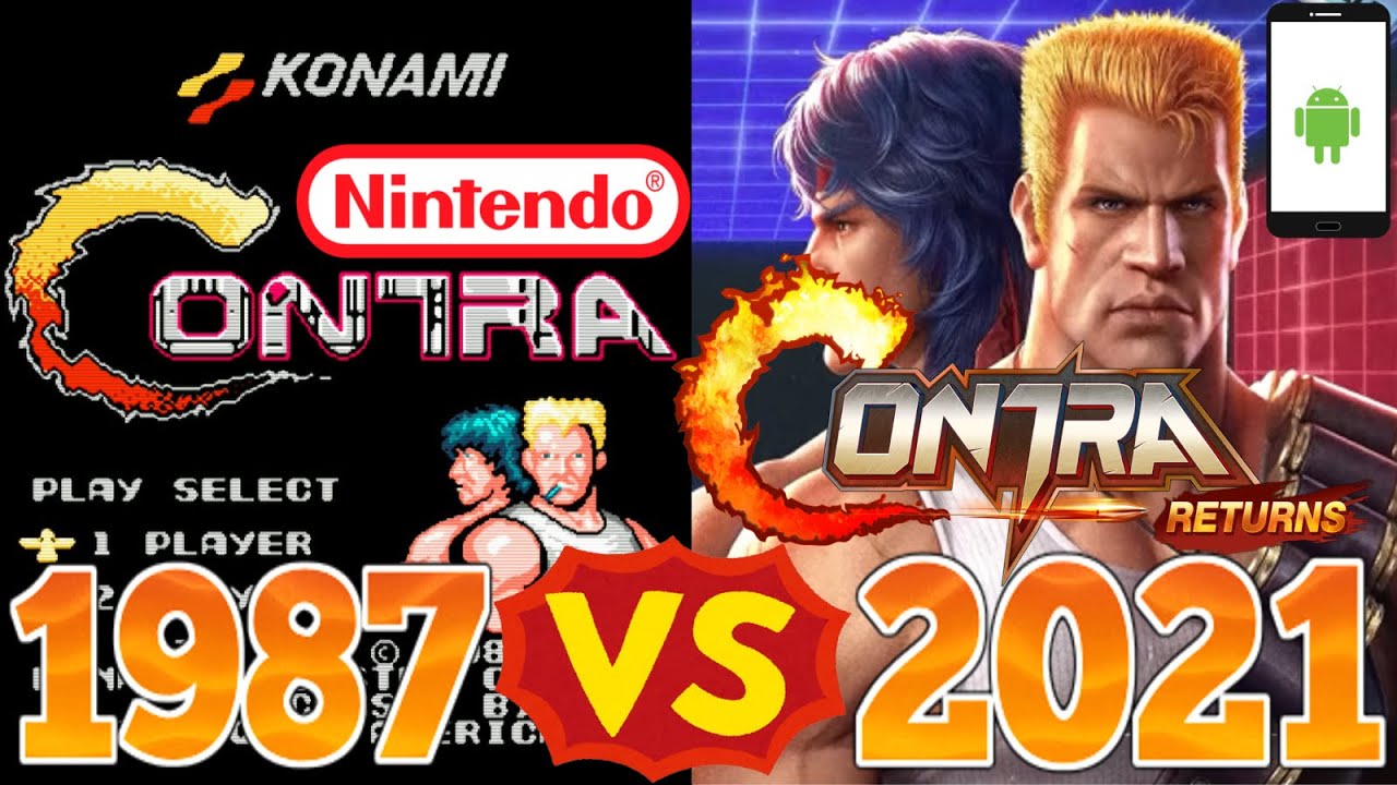 Contra 1987 (NES) VS. Contra Returns 2021 (Android) ULTIMATE COMPARISON ...