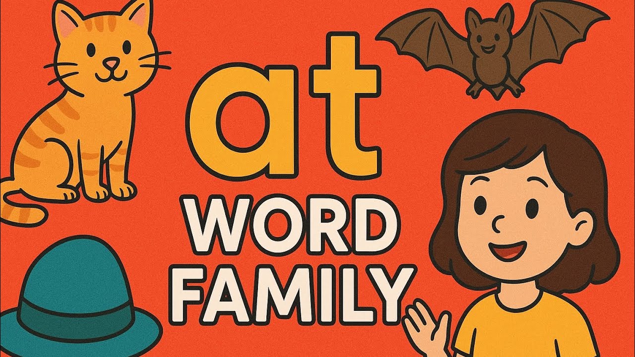 Word Family - AT / PHONICS Words with AT/ AT Word Family/ Learn How to ...