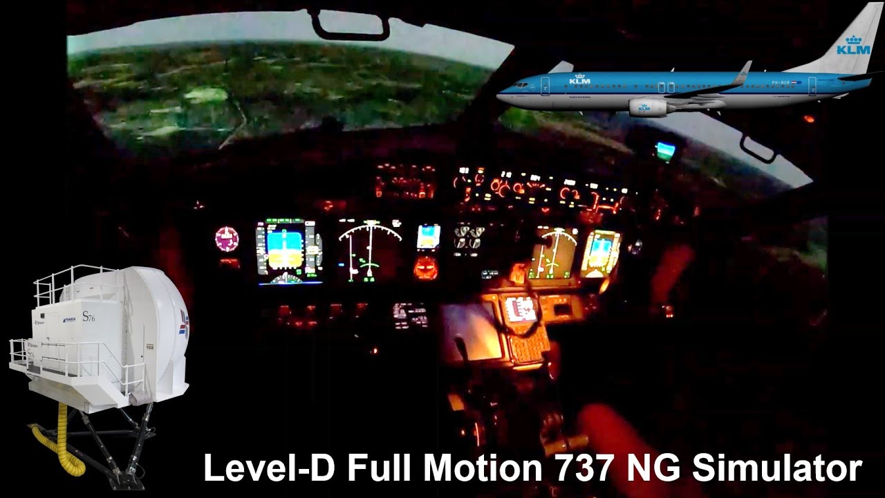 Full Motion 737 Simulator Training Flight - Amsterdam - YouTube