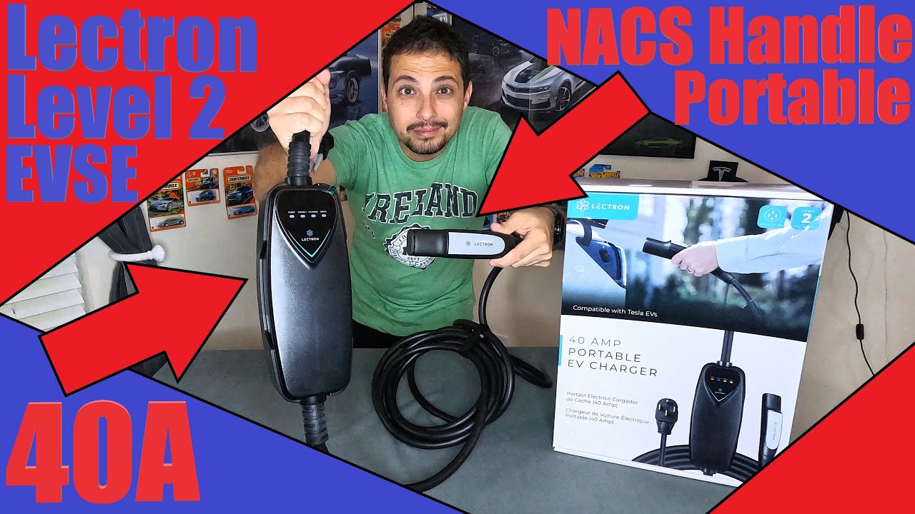 Lectron Portable Level 2 Tesla EV Charger With NACS Handle | A Simple ...