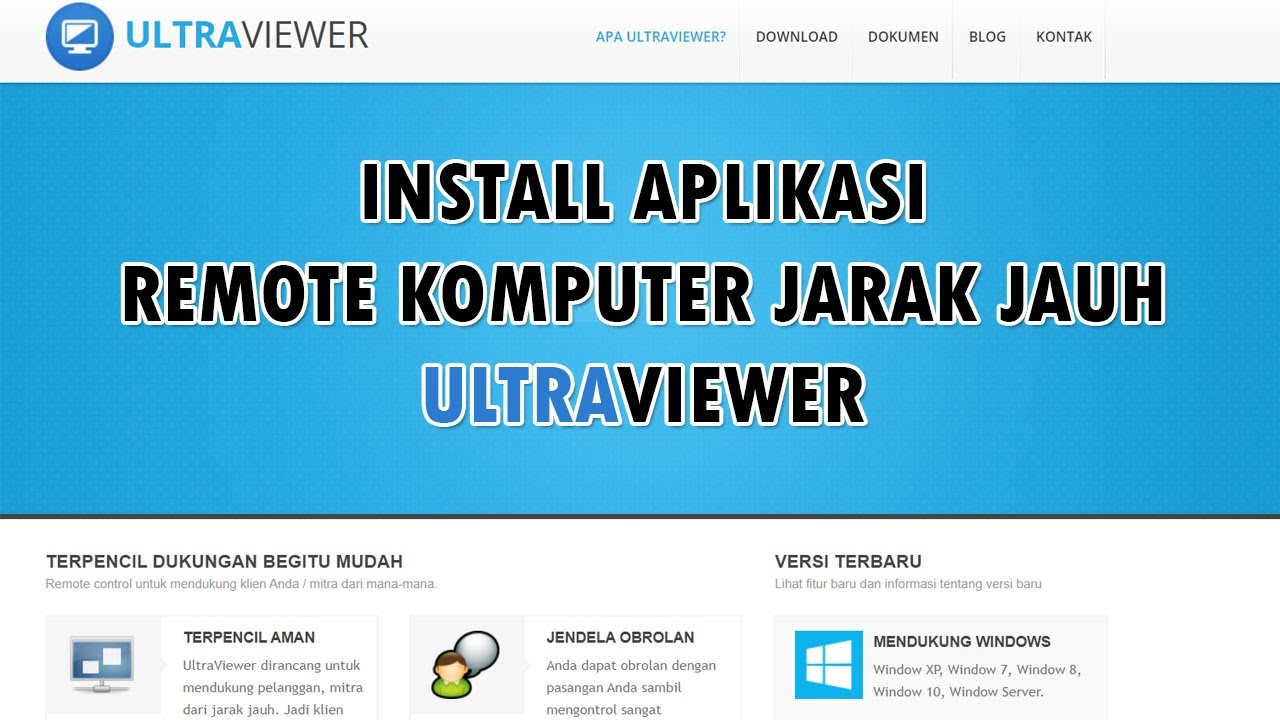 Cara Install Aplikasi Remote Komputer Jarak Jauh | Ultraviewer - YouTube