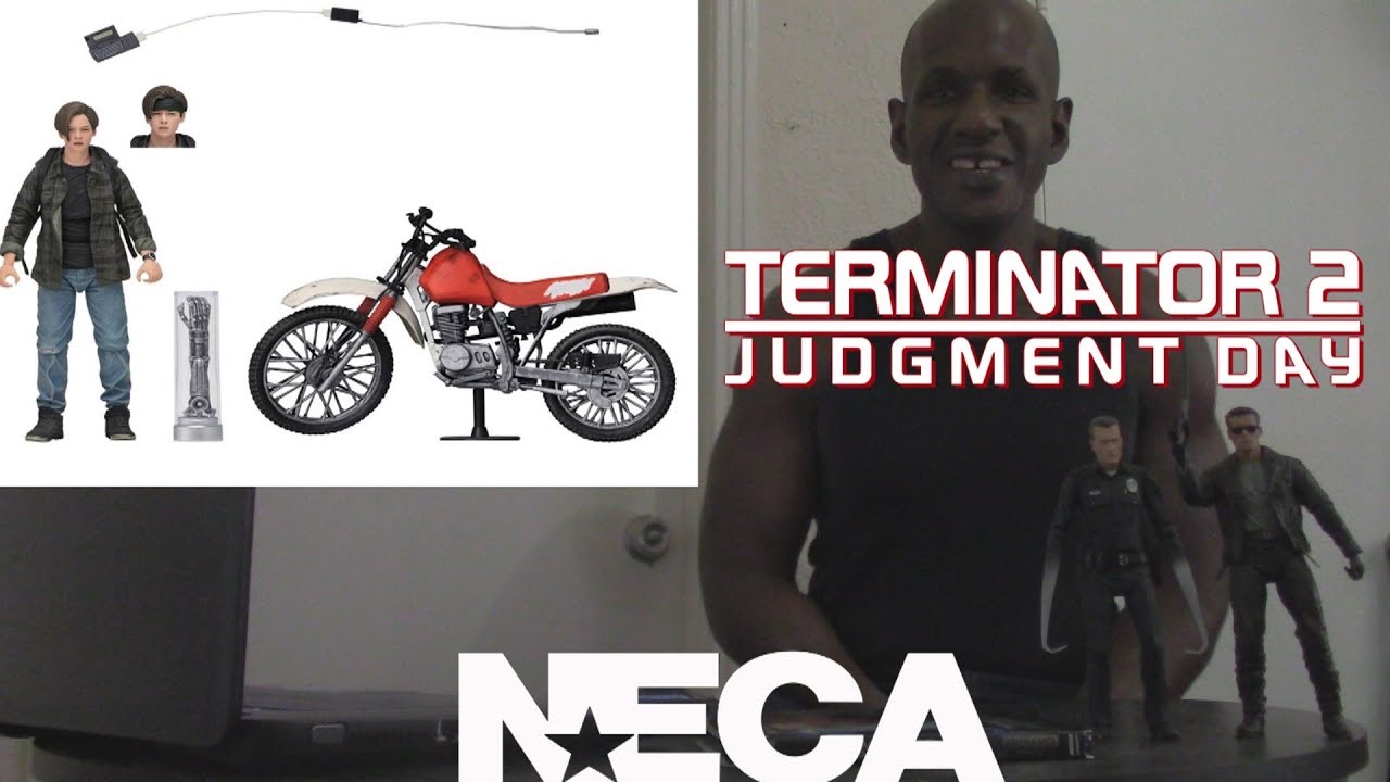 NECA Terminator 2 Ultimate John Connor with Dirt Bike Preview - YouTube