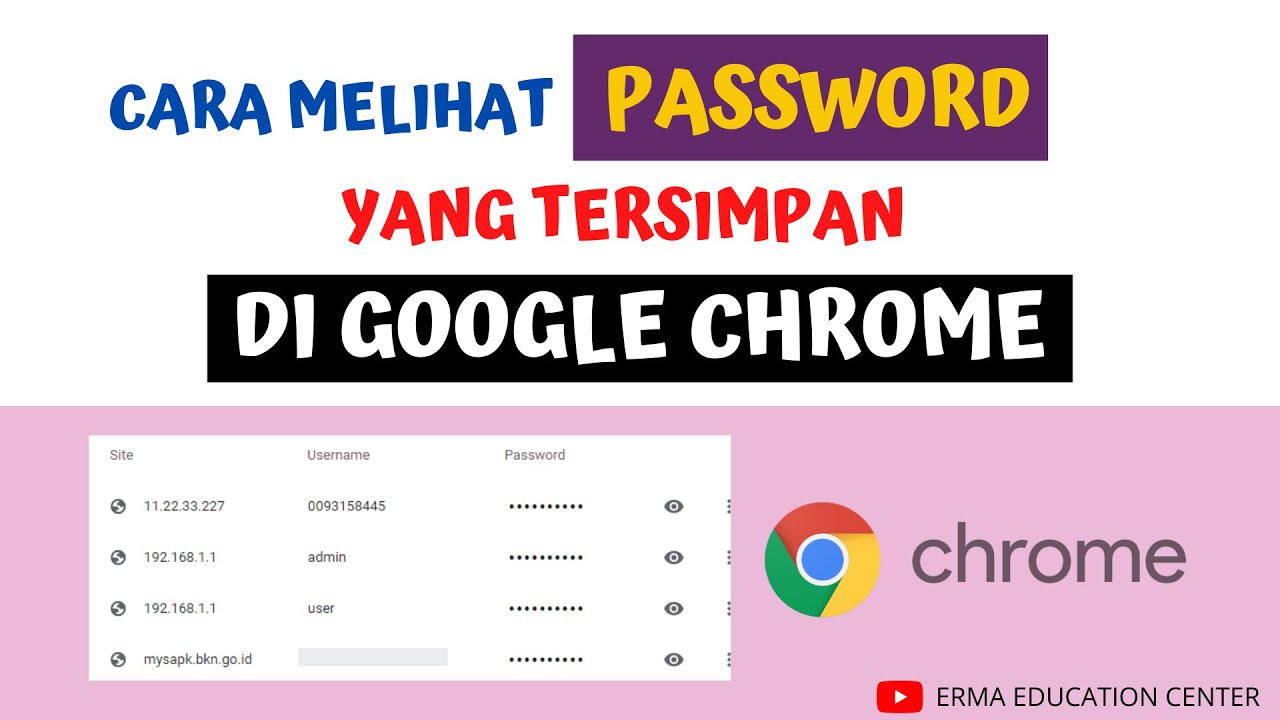 Cara Melihat Password yang Tersimpan di Google Chrome pada Laptop - YouTube