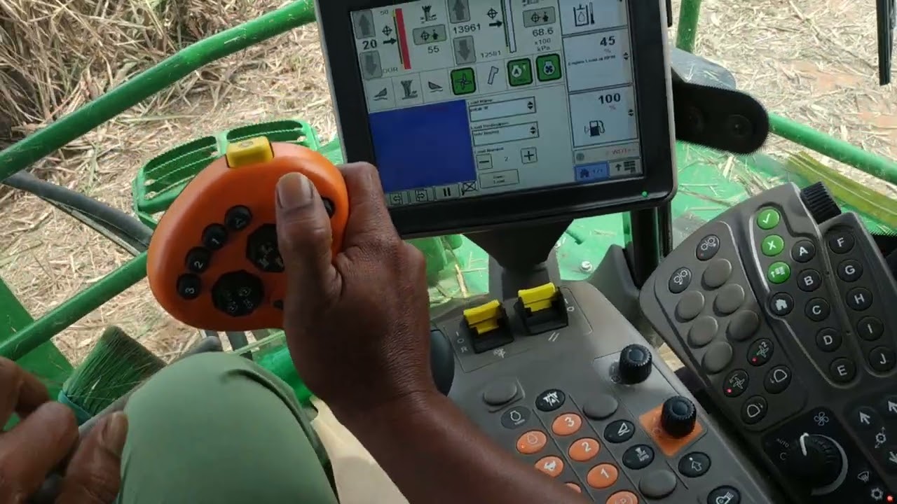 CANE HARVESTER JD CH570 || TRAINING HARVEST MONITOR - YouTube