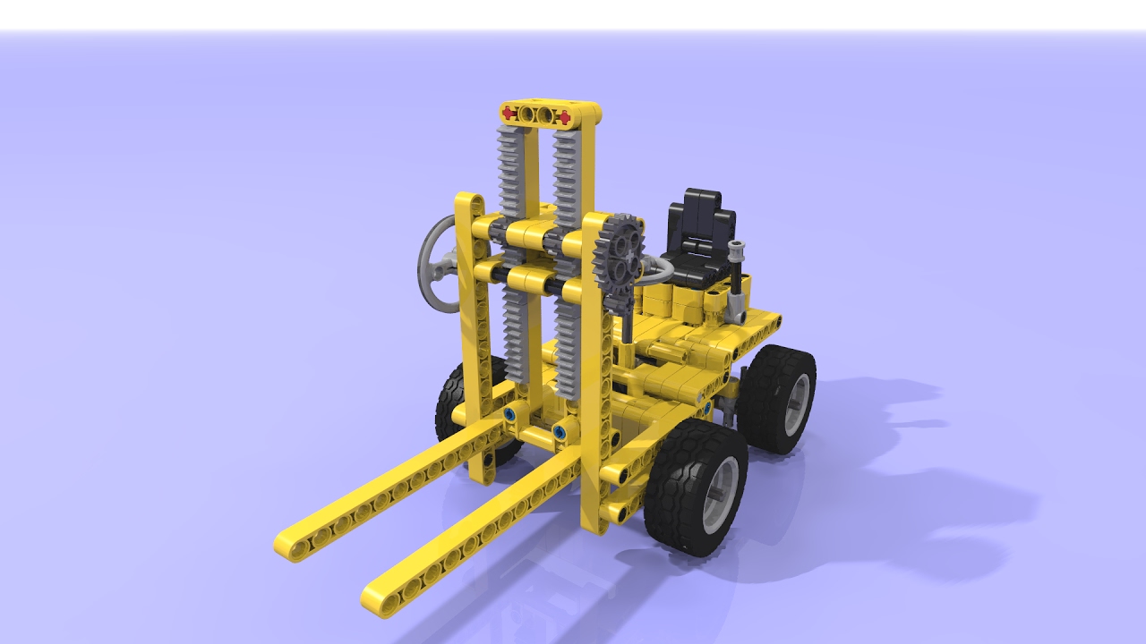LEGO 850 : Studless Remake of the Classic Forklift - YouTube