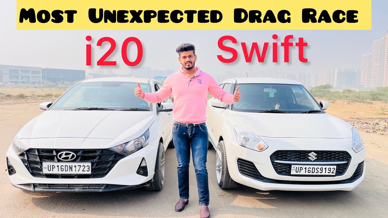 First drag race swift Vs i20 || My first drag race - YouTube