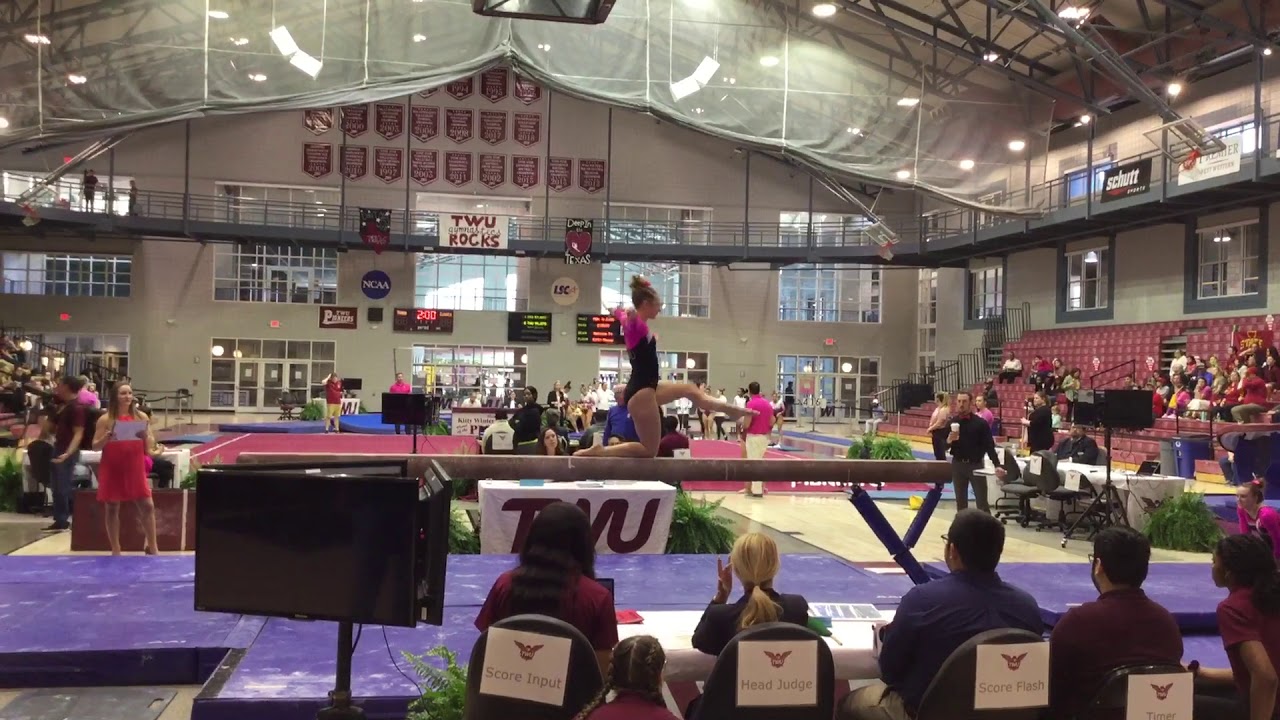 Daisy Woodring Beam (9.825) vs. Iowa State 2-2-20 - YouTube