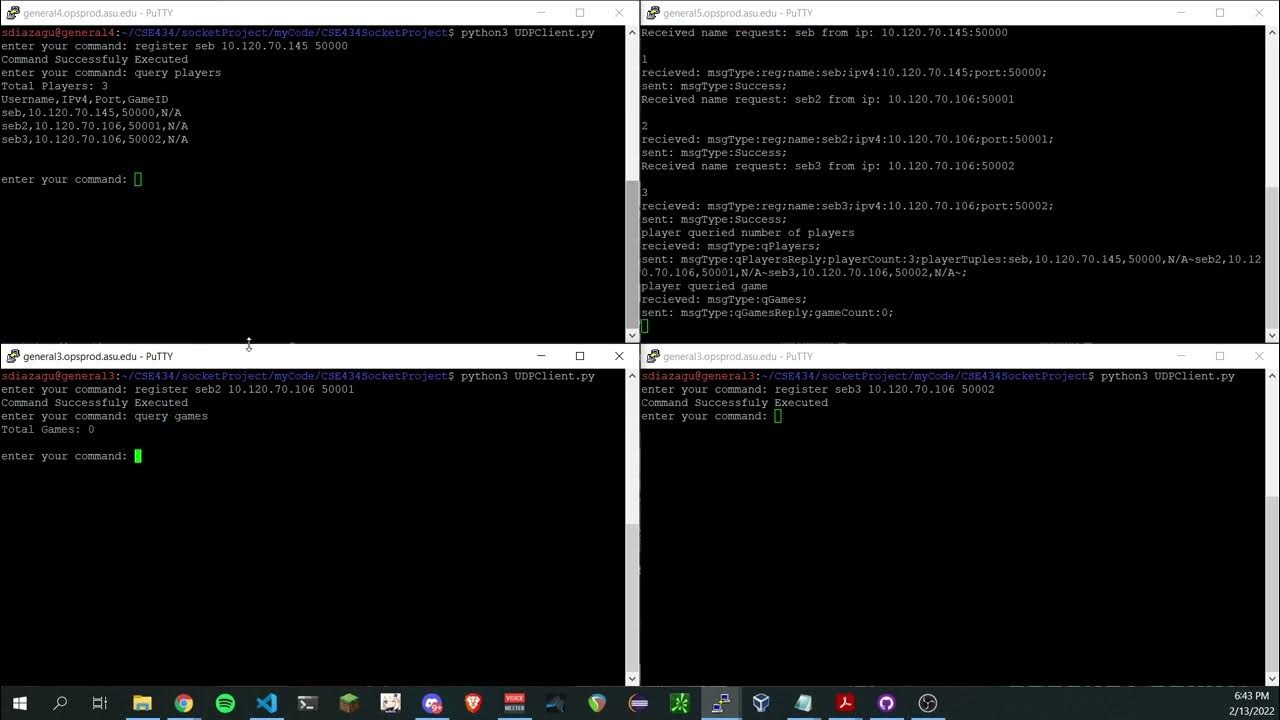 CSE 434 Socket Project Milestone Demo Video - YouTube