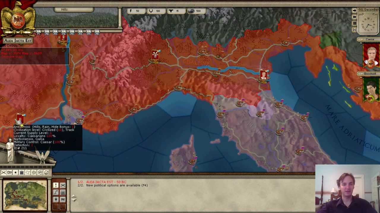 AGEOD's Alea Jacta Est - Tutorial 4 - Map Overlays - YouTube