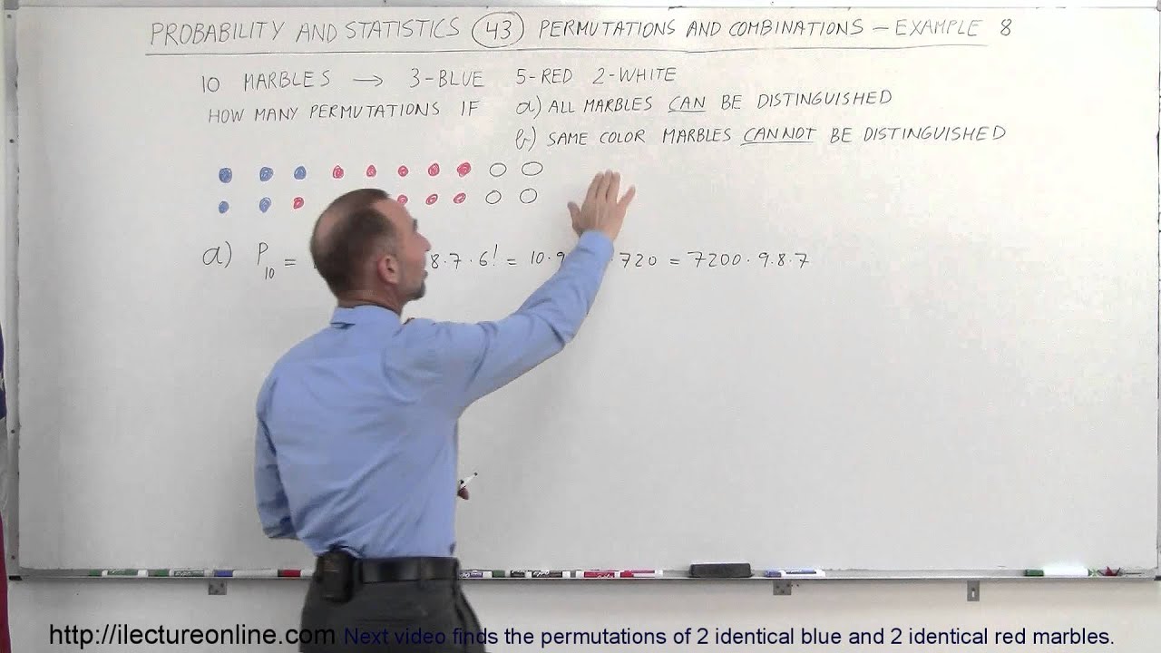 Probability & Statistics (43 of 62) Permutations and Combinations ...