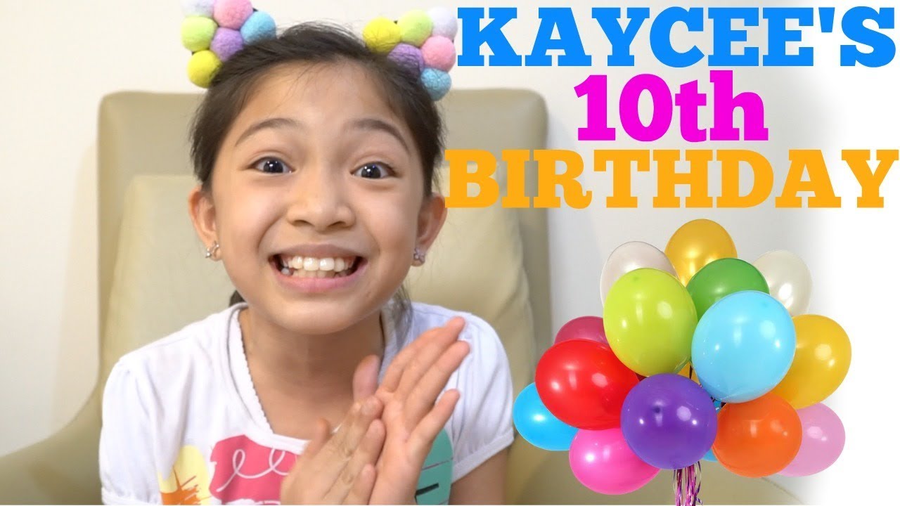 KAYCEE @ 10 the morning of her birthday - YouTube