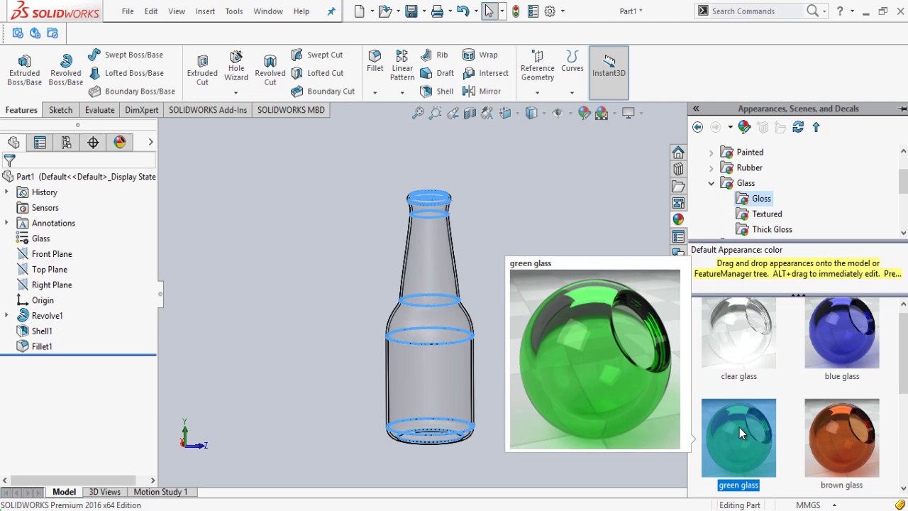 SolidWorks Tutorial - Soda Bottle Designing 2017 - YouTube