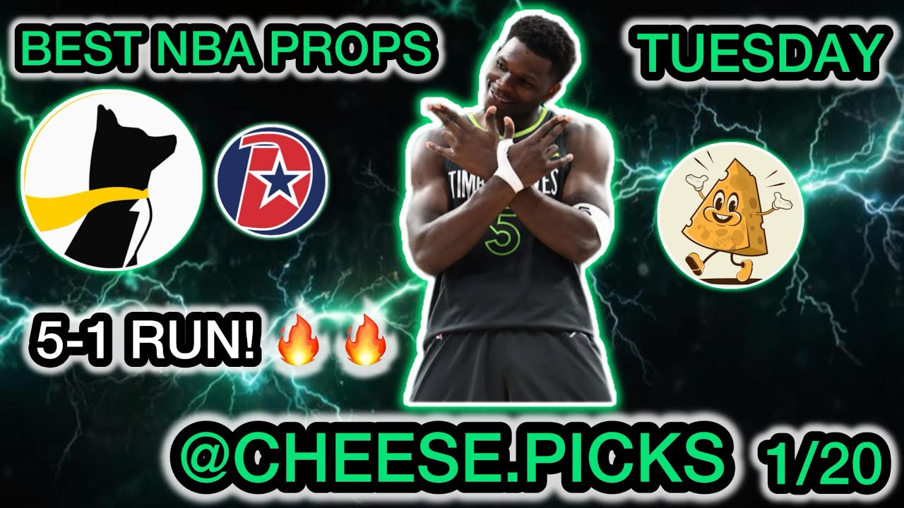 5-1 RUN! BEST NBA Player Props Tuesday 1/20 | Best NBA Player Props ...