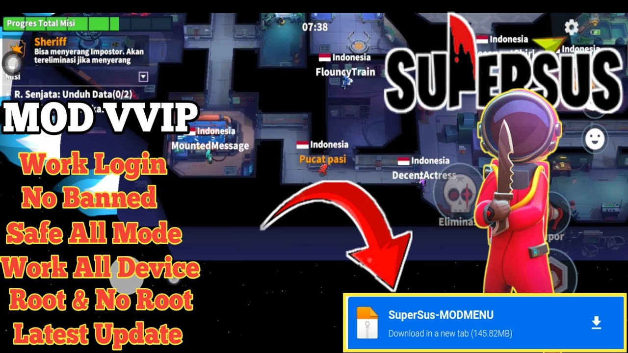UPDATE!! SUPER SUS MOD MENU APK VVIP TERBARU 1.46.28.031 | Drone View ...