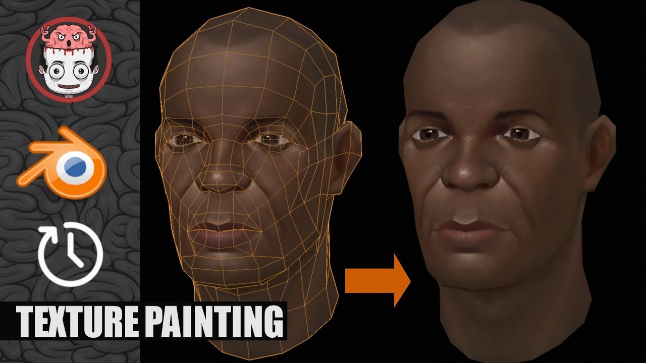 Head texture painting in blender[time-lapse]-III - YouTube