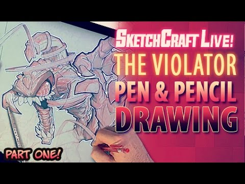 Realtime Art - Drawing Spawn: The Violator Part 01 - YouTube