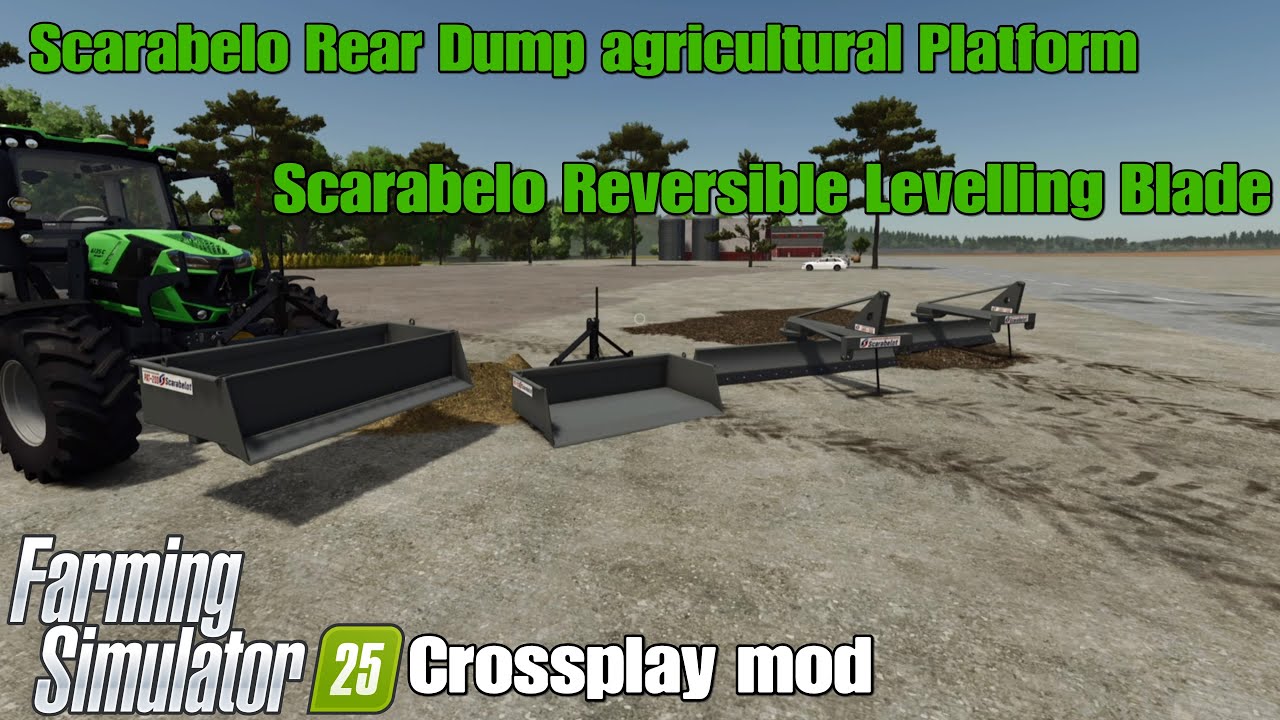 Scarabelot Rear Dump Agricultural Platform /Reversible Leveling Blade ...