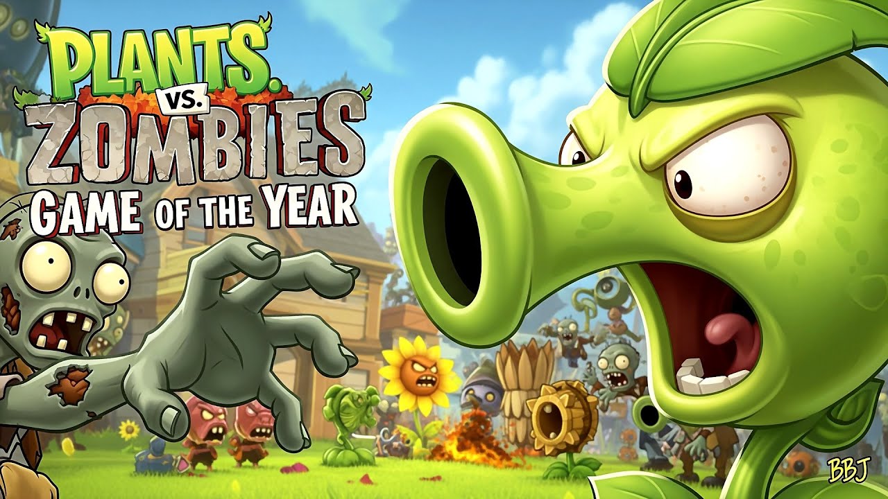BBJ ИГРАЕТ УРОВНИ 5-8 2009 года игра, в 2025 году Plants vs Zombies ...