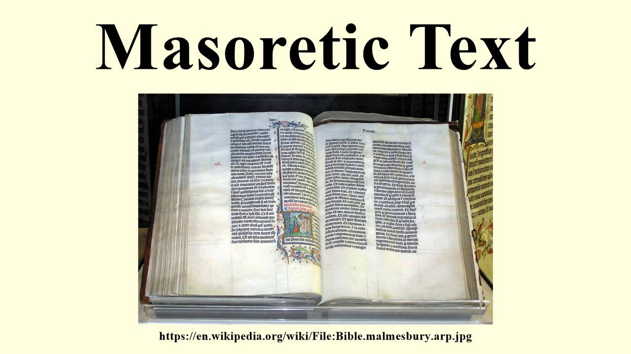 Masoretic Text - YouTube