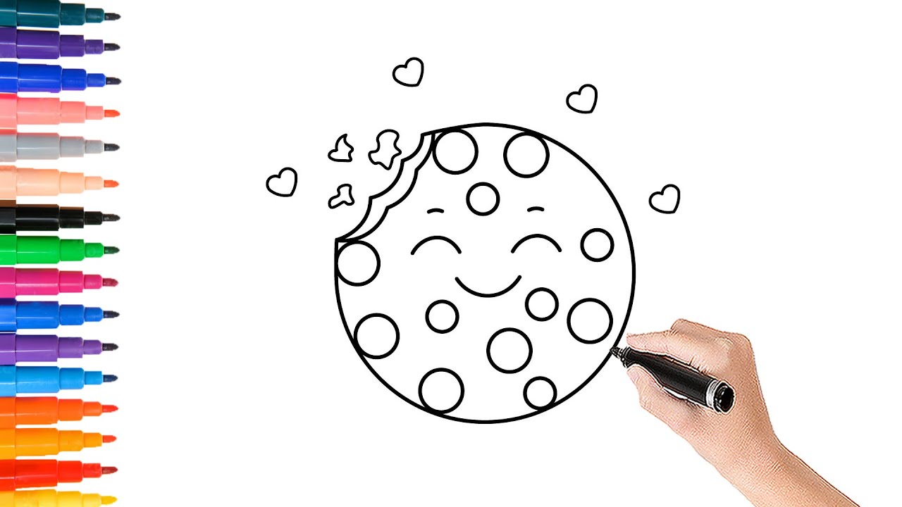 How to Draw a Cute Cookie | Step by Step Easy Cute Drawings - YouTube