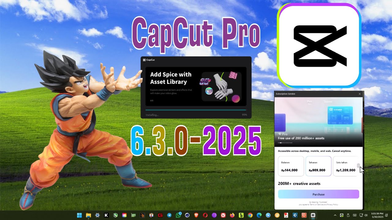 CARA INSTALL CapCut Pro PC DAN LAPTOP LALU UPGRADE DARI VERSI 3.7.0 KE VERSI 6.3.0 & CARA ...