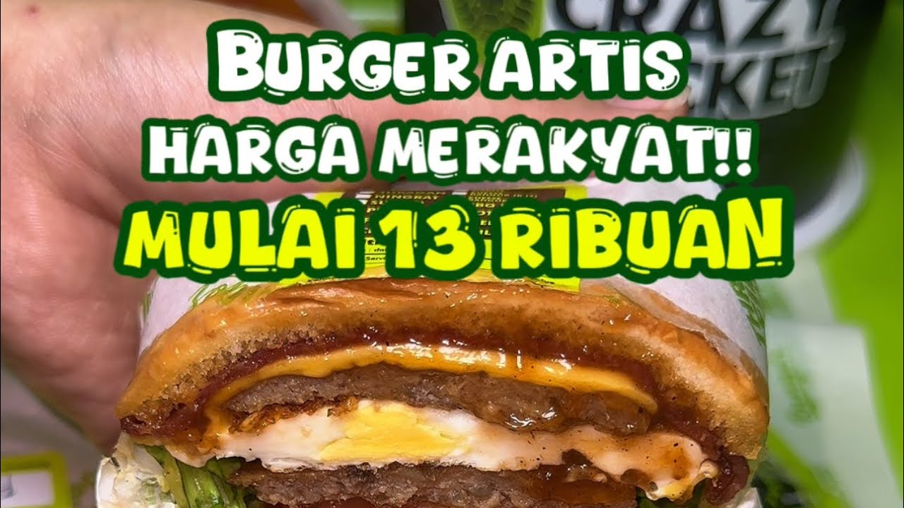 HARGA MULAI 13 RIBUAN‼️ Burger Artis Harga Merakyat Rasa Premium 😍 ...