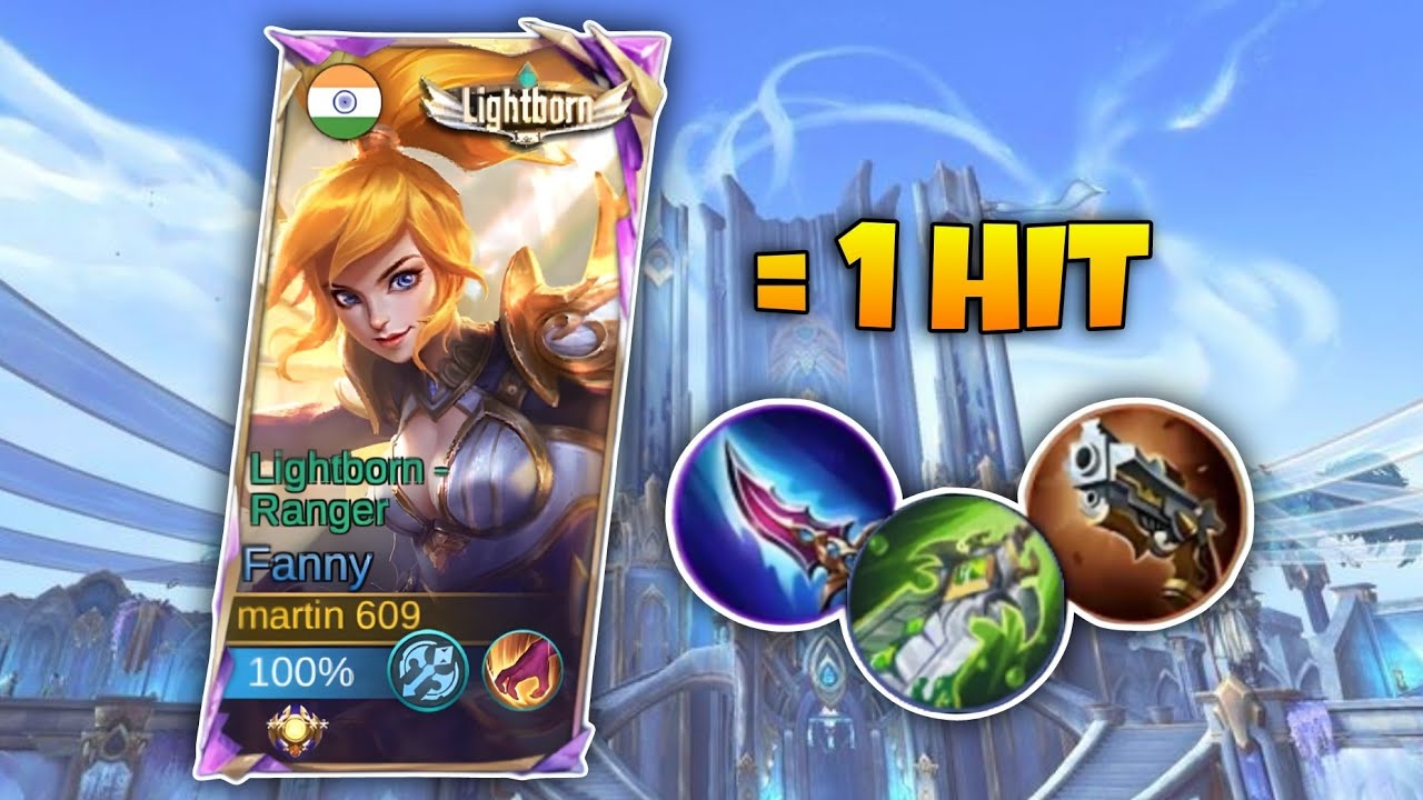 TOP GLOBAL FANNY BEST 1HIT BUILD 2023 !! EASILY REACH MYTHIC USING THIS ...