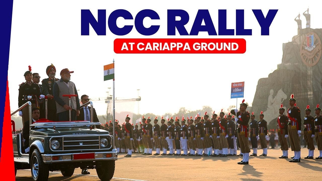 LIVE: Prime Minister Narendra Modi attends NCC Rally at Cariappa Ground ...