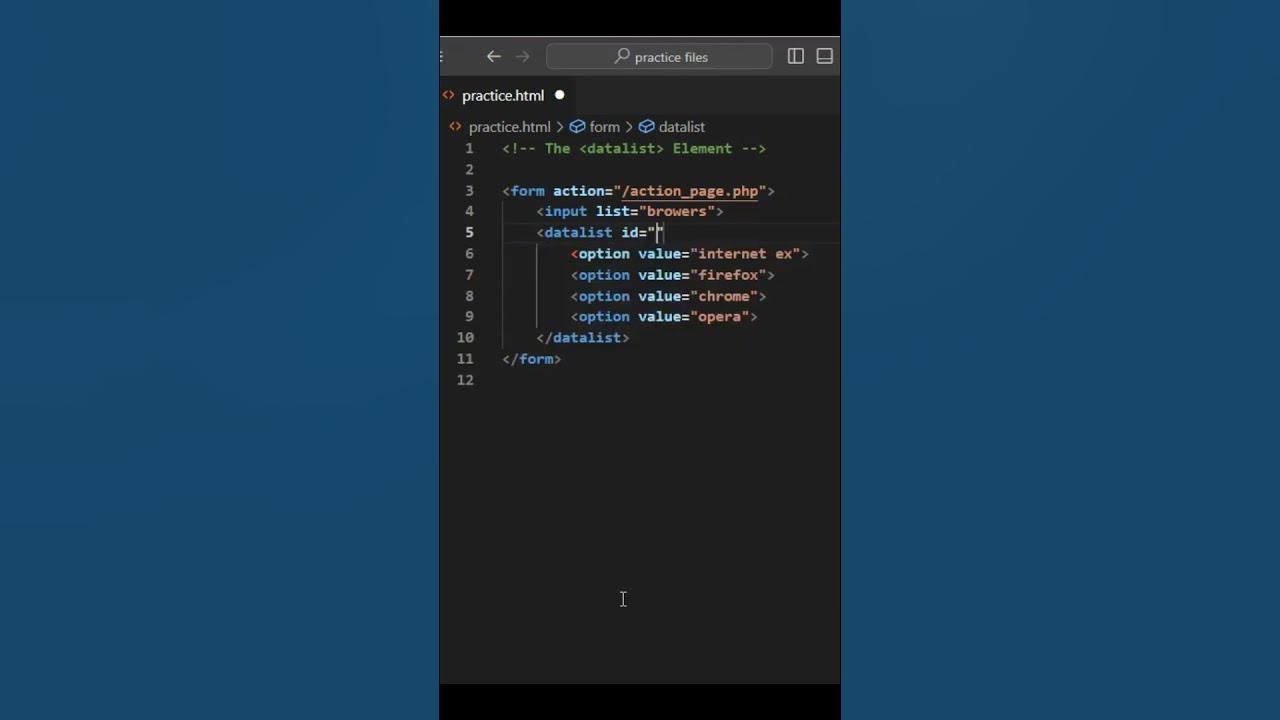The Datalist Element Html Htmlbasics Html5 Coding Webdesign Webdevelopment Code Youtube