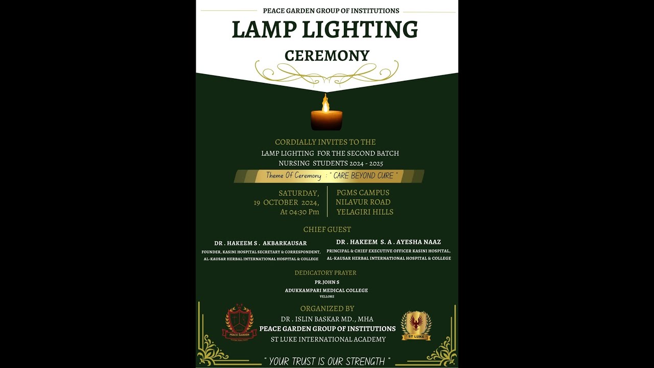 LAMP LIGHTING CEREMONY - YouTube