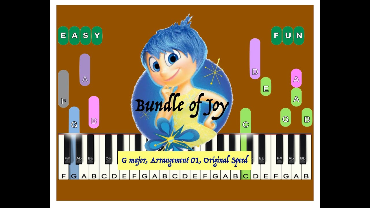 Bundle of Joy from Inside out inG major, Arr. 01, Original speed, Sheet ...